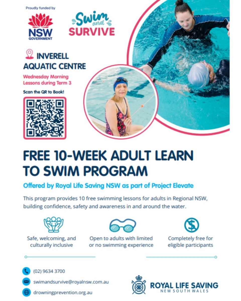 FREE 10-week Adult Learn To Swim Program